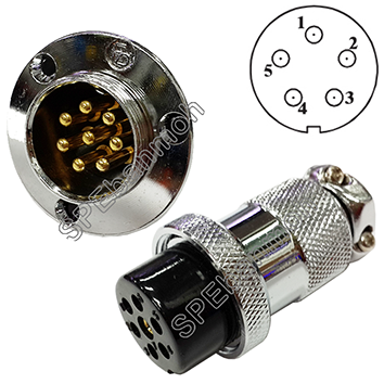 ปลั๊กเหล็ก 5 Pin ต่อสาย PL25-05 ขนาด 25มิล | Lazada.co.th