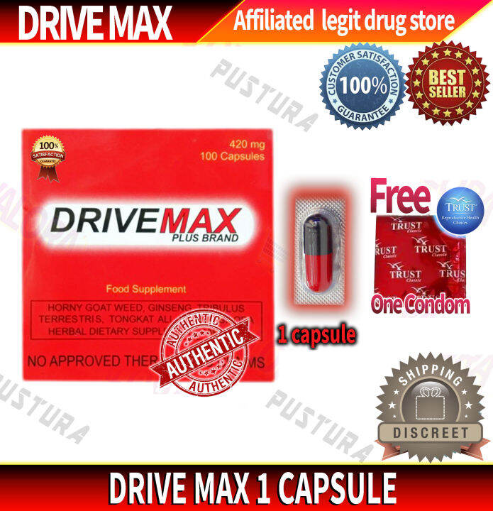 Drive Max 1 Capsule tester pack with 1pc condom | Lazada PH