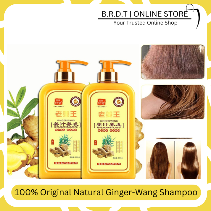 ORGANIC GINGER WANG Anti Hair Loss Ginger Shampoo & Dandruff ...