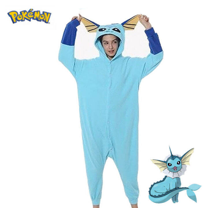 Vaporeon Onesie For s Pokemon Halloween Cosplay Costume Women Kigurumi ...