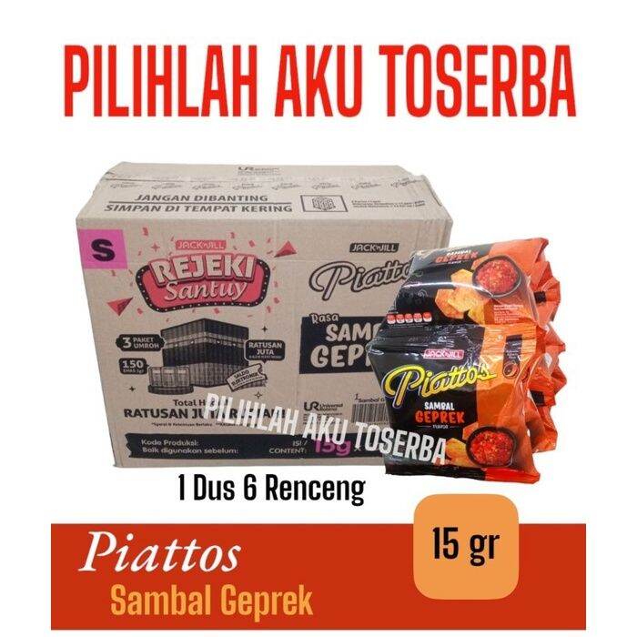 PIATTOS RENCENG Snack Kentang SAMBEL GEPREK - ( HARGA 1 DUS ) | Lazada ...