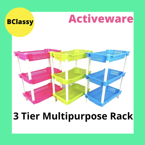 Activeware 3 Tier Multipurpose Rack Dish Drainer Bathroom Rack Serbaguna Kecil Colorful Rak ...