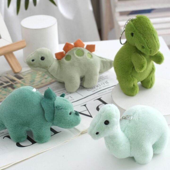 HELGA Cartoon Dinosaur Plush Keychain Plush Stuffed Soft Dinosaur Doll ...