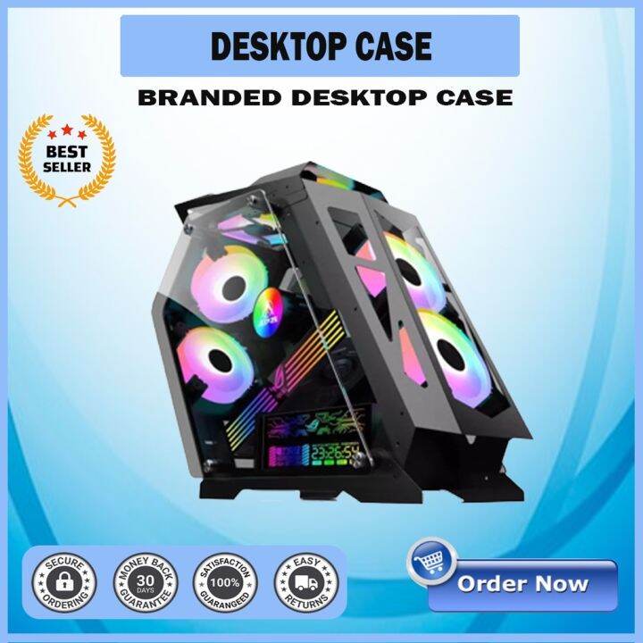 【COD】 CPU Desktop Casing/PC gaming case/Tempered PC case/Cyborg casing ...