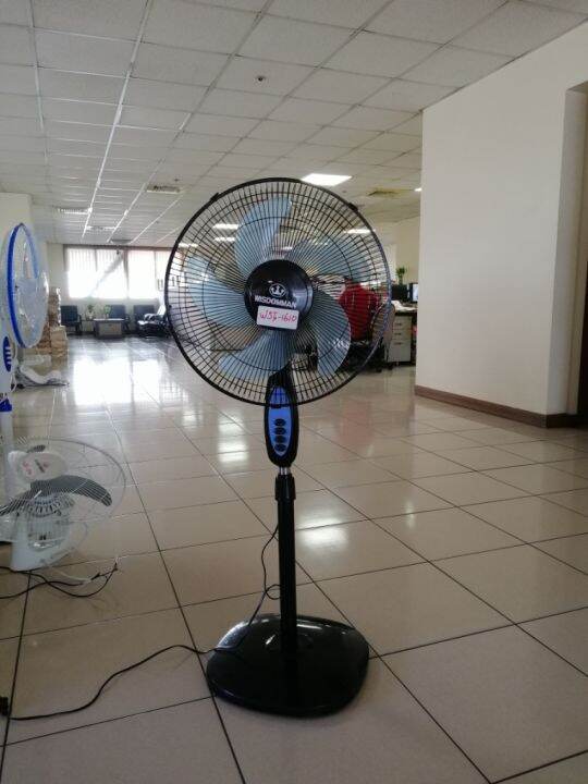 Wisdoman WSF-1610 16 Banana Blade Stand Fan with Special Harmless Grill ...