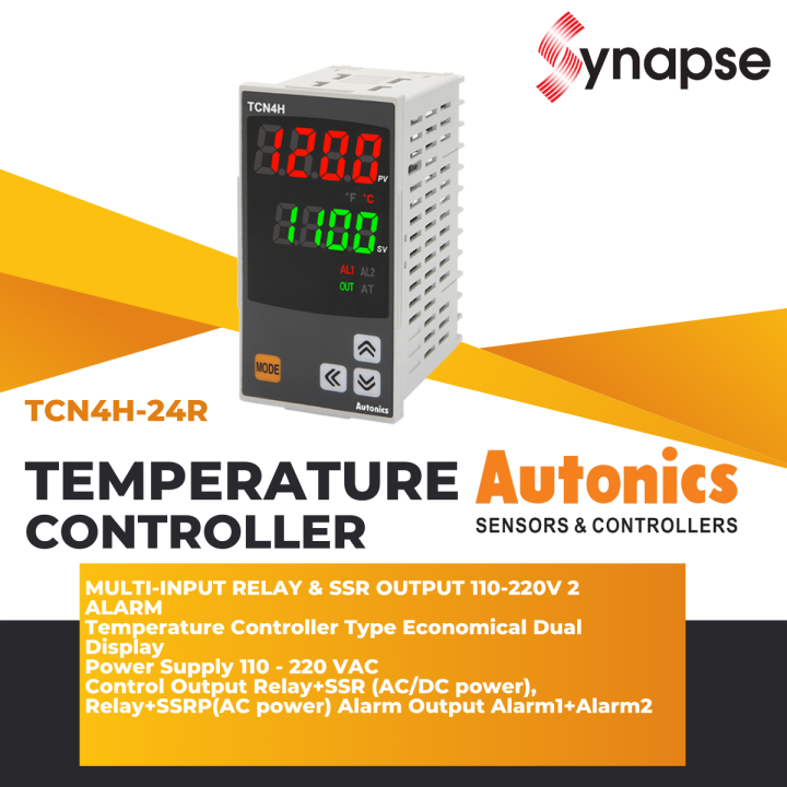 AUTONICS TEMPERATURE CONTROLLER TCN4H-24R 2 X 4 48MM X 96MM MULTI-INPUT ...