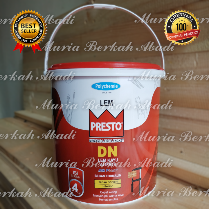 Lem Presto DN 4 Kg Lem Kayu Alifatik untuk Kerajinan Kayu Kusen ...