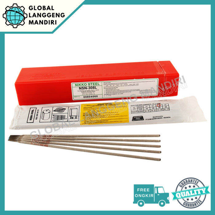 Kawat las stainless Nikko STEEL NSN308L 3.2MM (1KG) / NSN 308L 3.2 MM ...