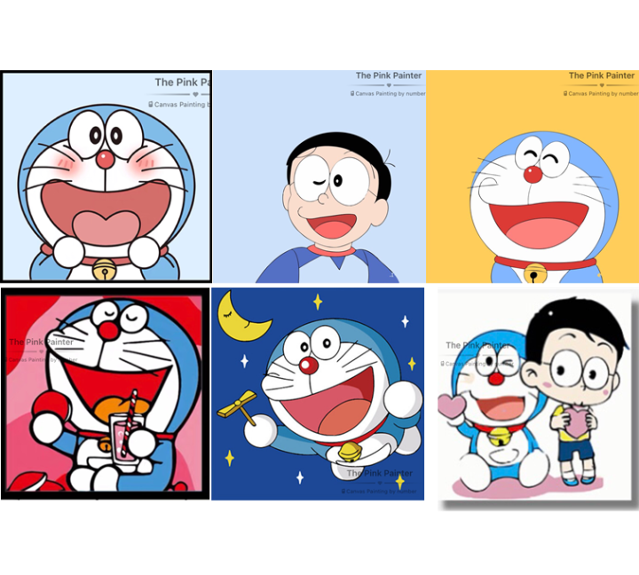 Paint by Number DIY 20X20CM [DORAEMON/DOREMON SERIES] READY STOCK WITH ...