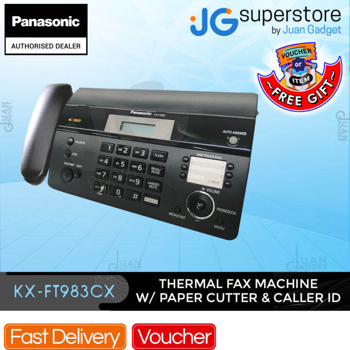 Panasonic KX-FT983 Thermal Fax Machine with Automatic Paper Cutter ...