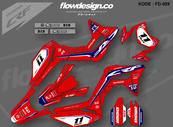 DECAL SUPERMOTO DECAL HONDA CRF 150L DESAIN CUSTOM FULL BODY | Lazada ...