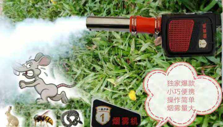 Rodent-killing artifact fumigating rats and smoke machine catching ...