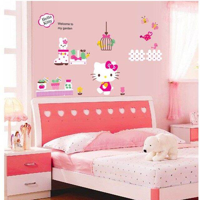 METH CC6933 HELLO KITTY MY GARDEN WALL STIKER 60X90WALLSTIKER STIKER ...