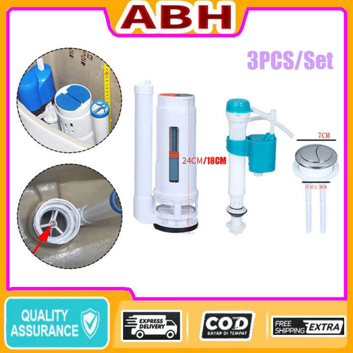 【Original+24hours delivery】Toilet Flush Set Fittings Dual Button Flush ...