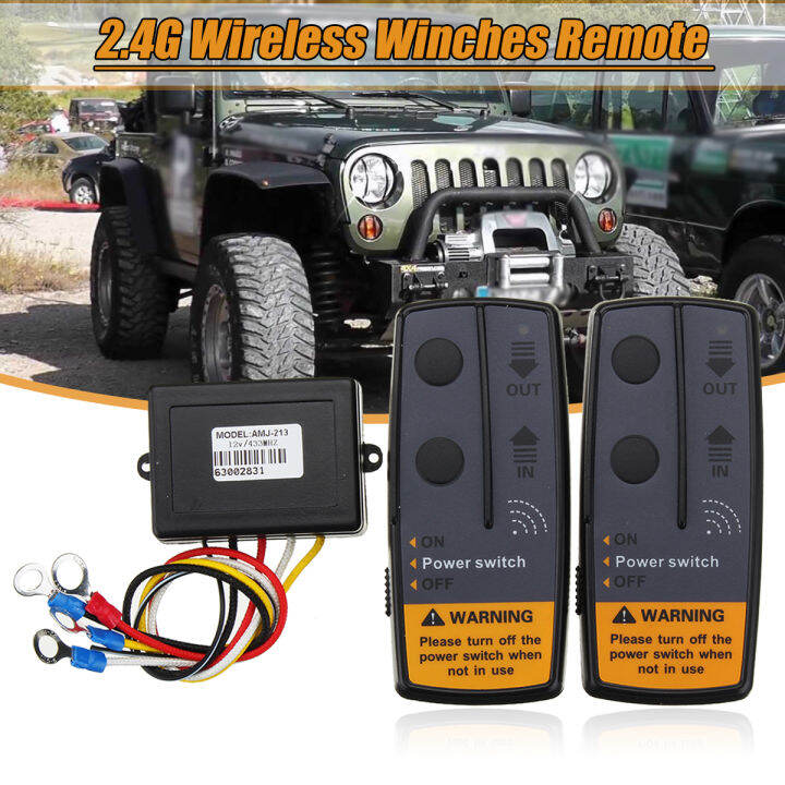 Wireless Winch Remote Control Recovery Kit Digital 2.4G 12V 24V For ...