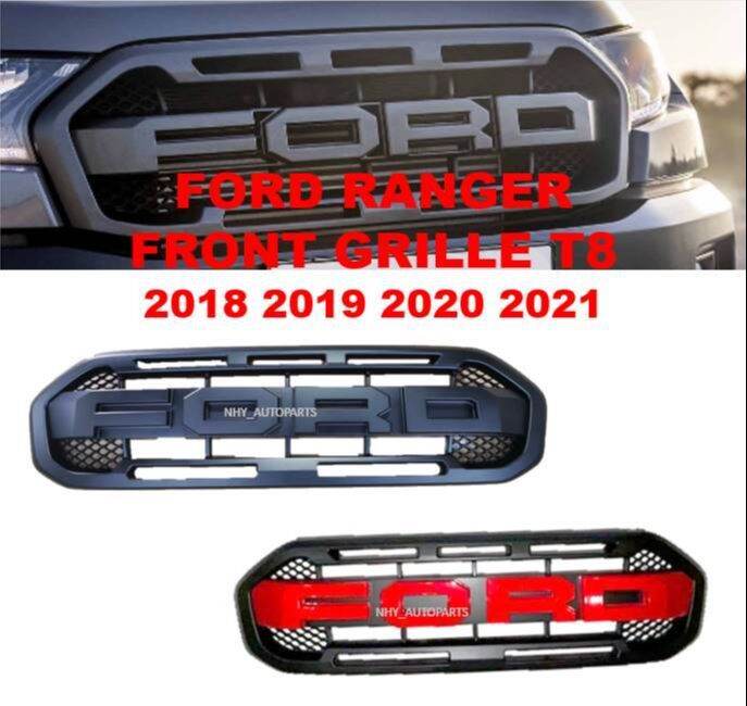 Ford ranger T8 XLT XL 2018 2019 2020 2021 front grill with LED | Lazada