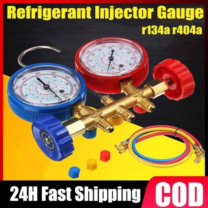 [Spot] [IN STOCK] Car Air Conditioner Manifold Gauge Fluoride Meter ...