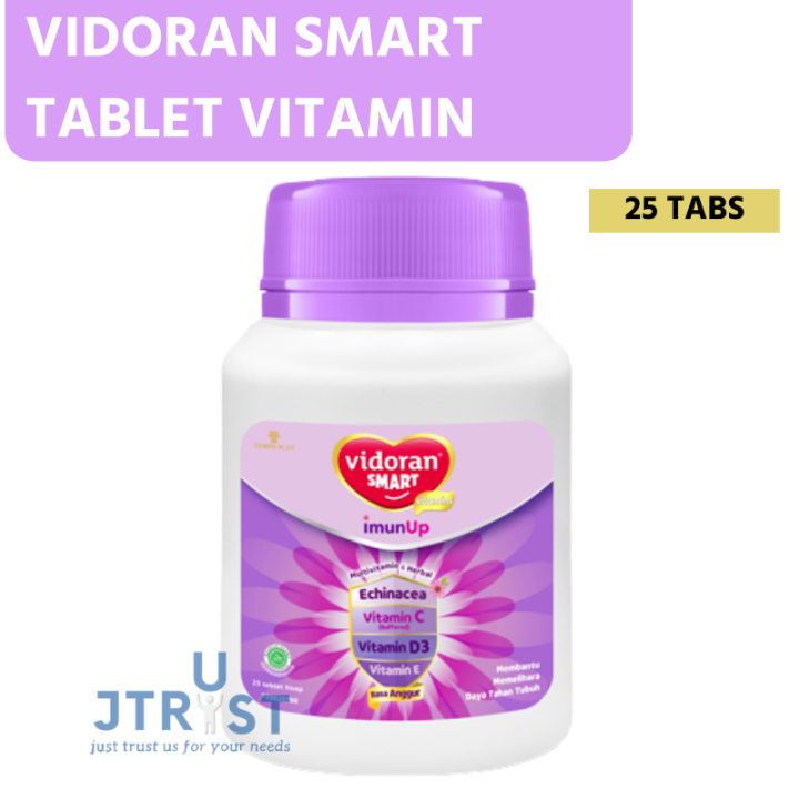 Vidoran Smart Tablet Vitamin Imun Up Hisap 25 Tabs | Lazada Indonesia