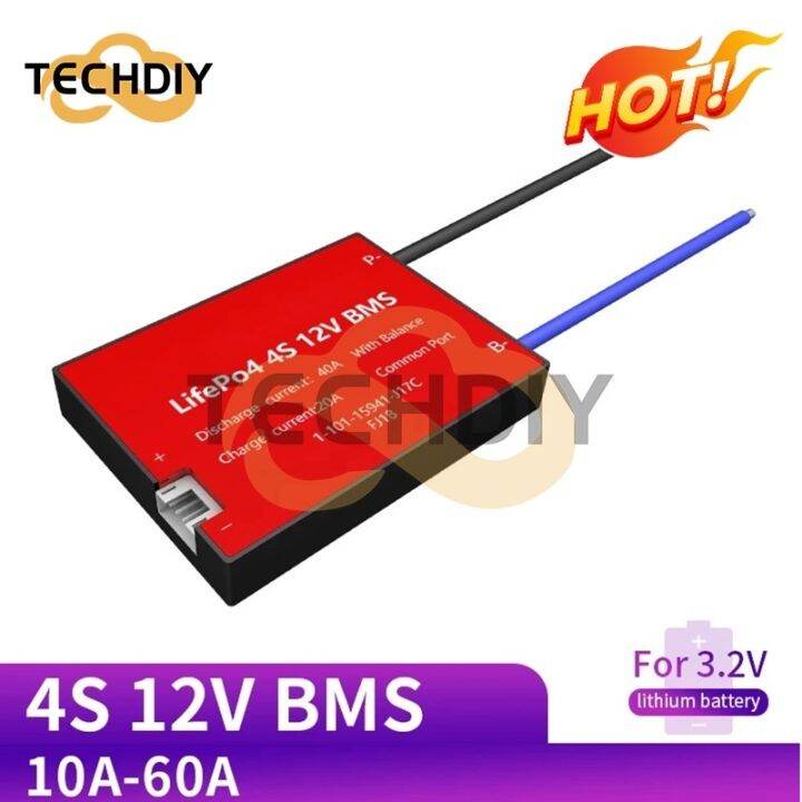 4S 12V 10A 15A 20A 30A 40A 50A 60A Waterproof BMS Rechargeable LifePo4 Battery Protection Board ...