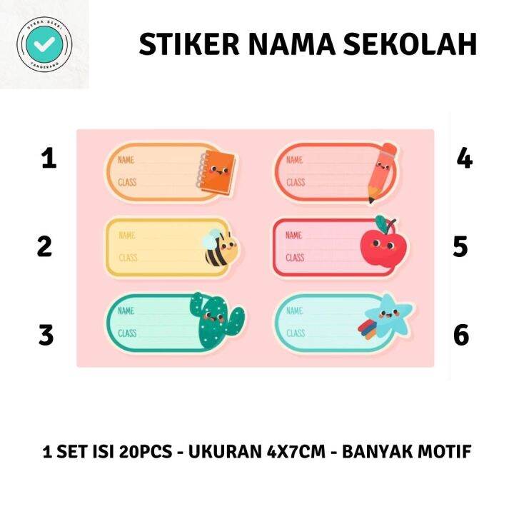 Stiker Label Nama Pelajaran Anak Sekolah | Lazada Indonesia