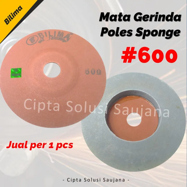 BILIMA GRIT 600 AMPLAS POLES GOSOK SPON SPONGE SPONGI MATA GERINDA BUSA ...