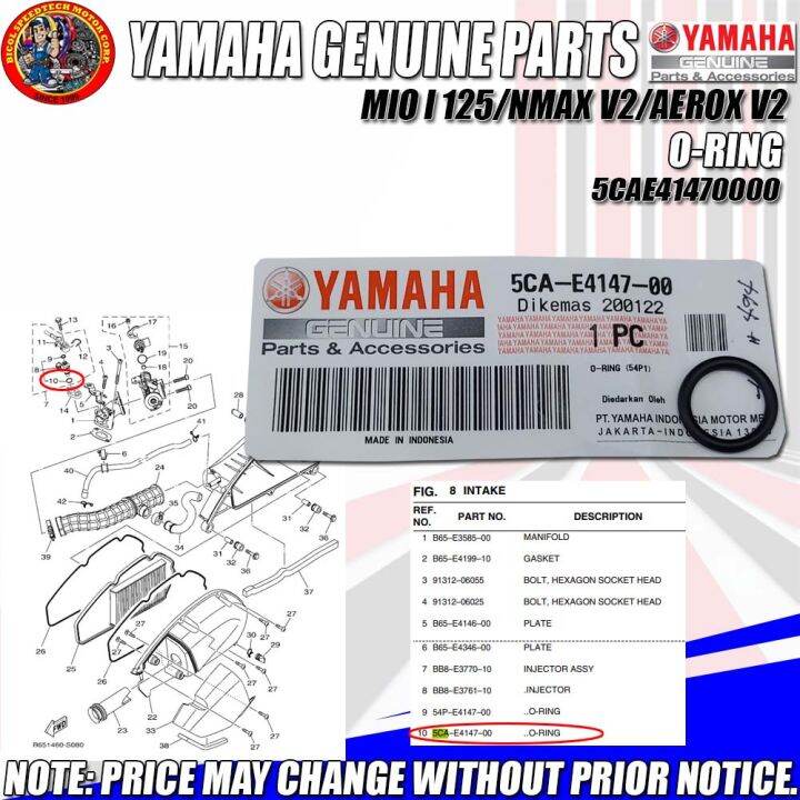 MIO I 125/NMAXV2/AEROX V2/GRAVIS/GEAR S/FAZZIO 125 O-RING INJECTOR(YGP ...