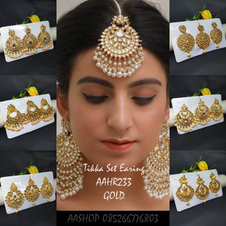 Hiasan Dahi Set Anting India / Maagtika set / Aksesoris Pengantin ...