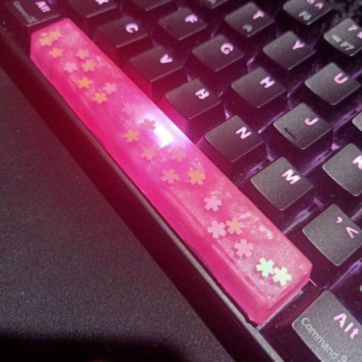 Sakura Pink Glitter Spacebar Handmade Artisan Keycaps durable | Lazada PH