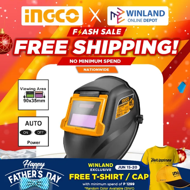 ♫Ingco Solar Auto Darkening Welding Helmet Mask Goggles Glasses AHM009 ...