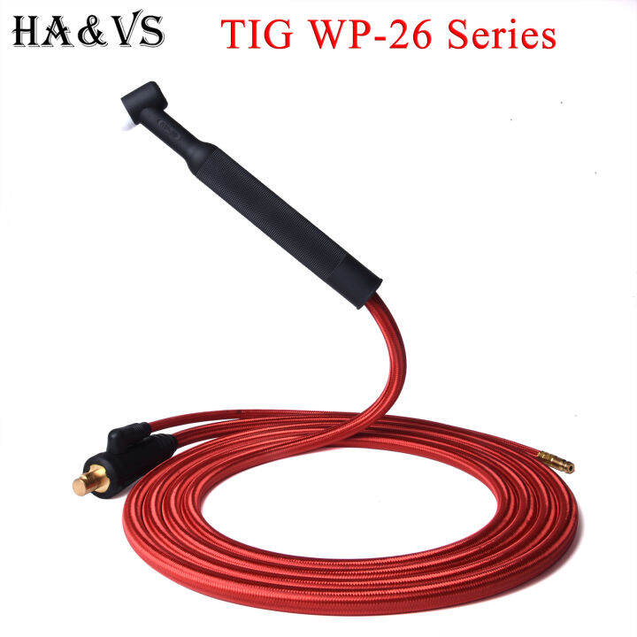WP26 Quick Connect TIG Welding Torch Gas-Electric Integrated Red Hose ...