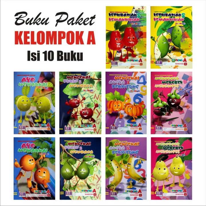 Buku LKS PAUD Pelajaran Untuk TK A dan TK B Per Paket 1 Tahun Isi 10 ...