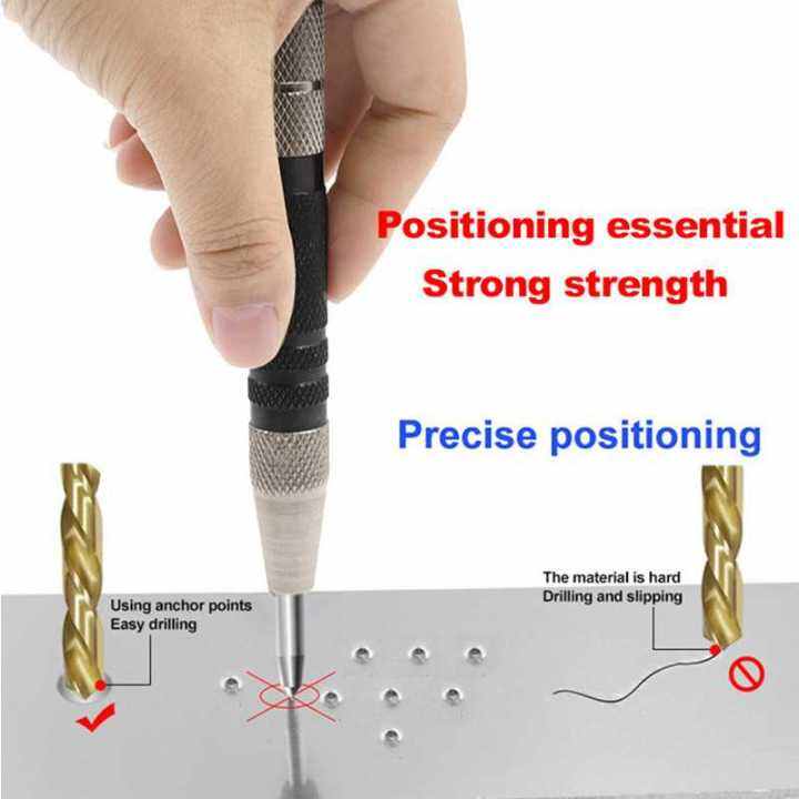 Penanda Titik Bor Senter Pen Automatic Center Punch Alat Marking Besi ...