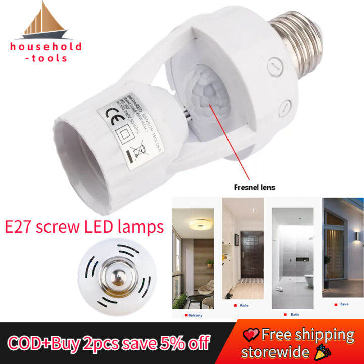 【💕Ready Stock🎉】household-tools AC100-240V E27 Motion Sensor Light ...