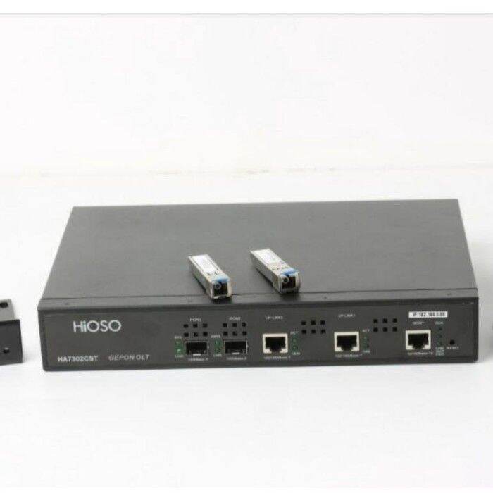 HIOSO HA7302CST 2 PON Port EPON OLT FTTH CATV OLT Fiber Optic 1.25G SFP ...