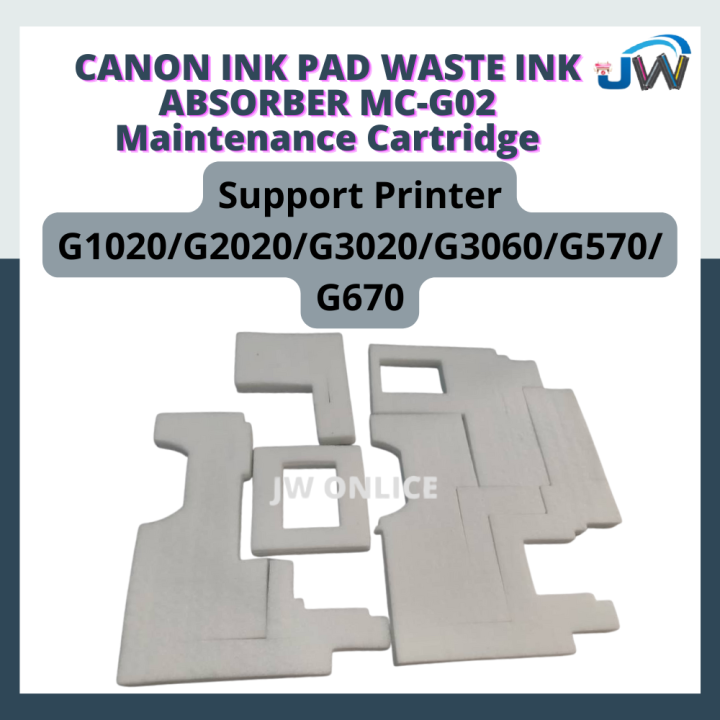 CANON INK PAD WASTE INK ABSORBER MC-G02 Maintenance Cartridge for G1020 / G2020 / G3020 / G3060 ...