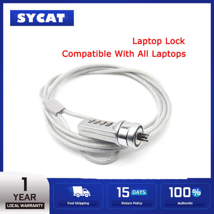 Universal Notebook Laptop Computer Lock Security Cable Chain Key ... Universal Notebook Laptop Computer Lock Security Cable Chain Key ...