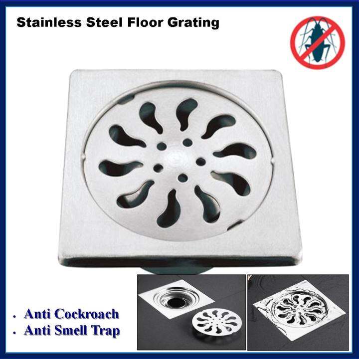 (READY STOCK) Stainless Steel Floor Trap Floor Grating Anti Cockroach 6 ...