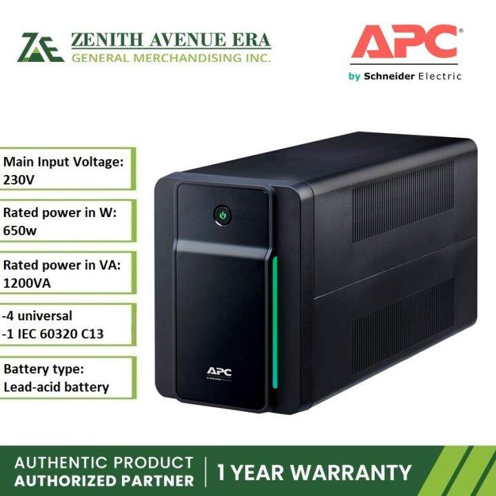 APC BX1200MI-MS 1200VA | 650 Watts 230V Line Interactive w/ AVR | UPS ...