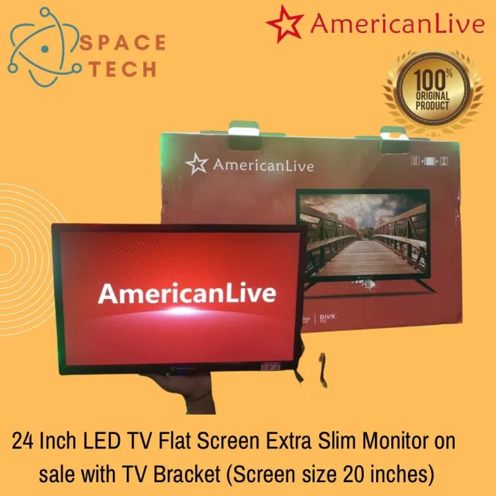 24 Inch LED TV Flat Screen Extra Slim Monitor on sale with TV Bracket ...