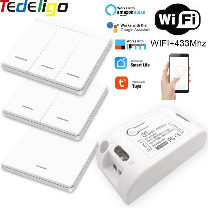 WIFI Tuya Smart Life Smart Light Switch Controller 90V 250V 10A with ...