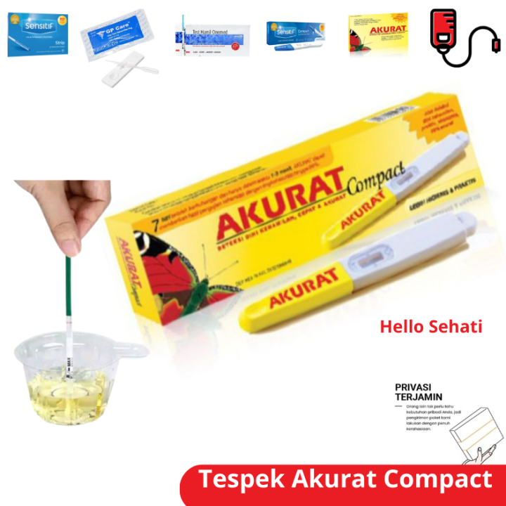 Akurat Compact Tes pack Kehamilan Alat Uji Kehamilan Pribadi Tes pack ...