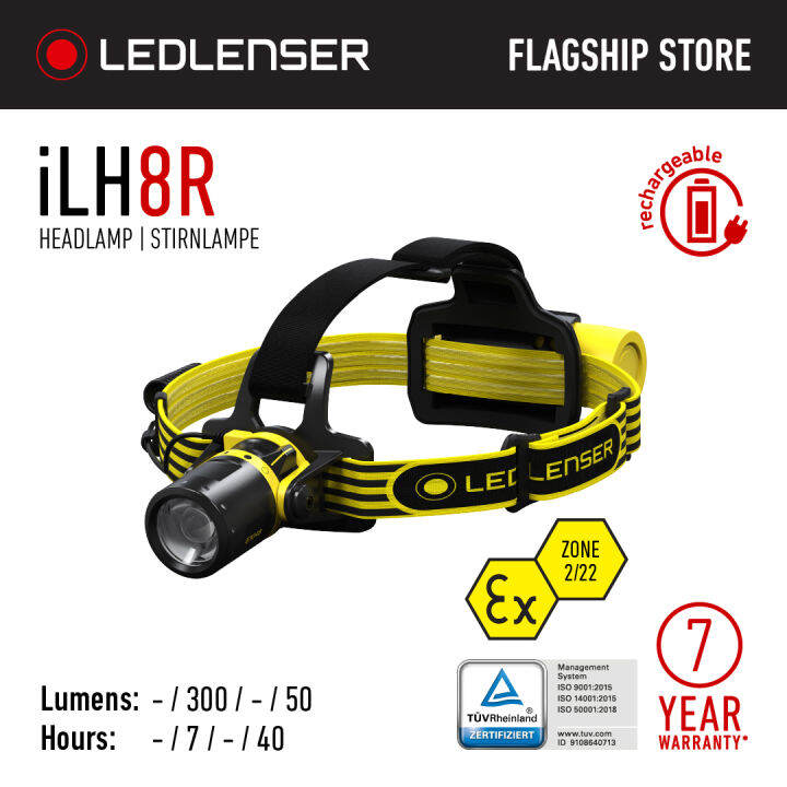 LEDLENSER iLH8R - ATEX Series - Rechargeable Headlamp - For Explosion ...