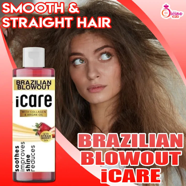 ICARE Brazilian Blowout 100 HAIR TREATMENT 100 ML STRAIGHTENING SMOOTH ...