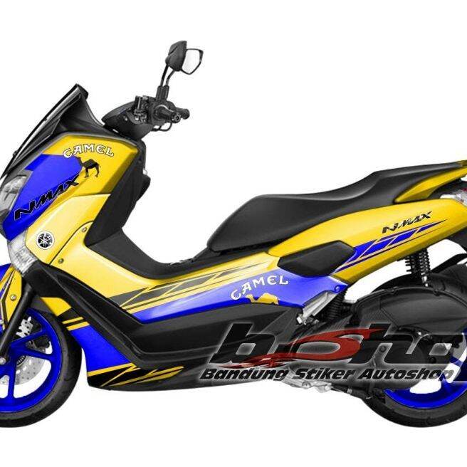 Sticker Decal Yamaha NMAX Variasi Kuning Biru | Lazada Indonesia