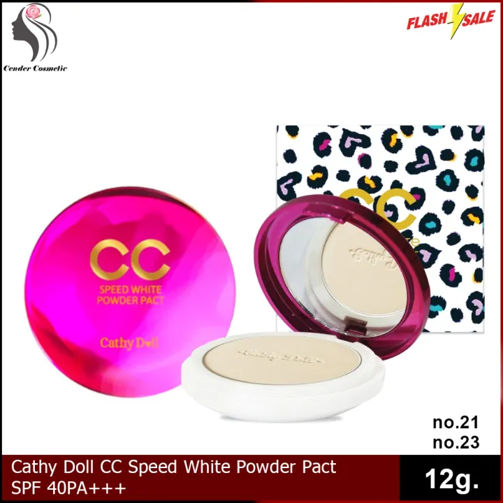 Cathy Doll CC Speed White Powder Pact SPF 40PA+++ 12g.แป้งซีซีเคที่ดอ ...