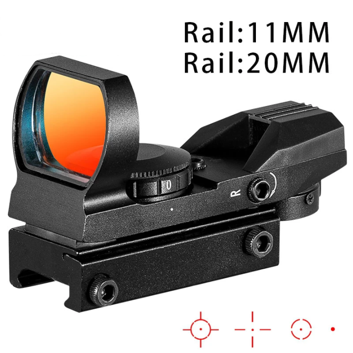 Red Dot Archery Sight 20mm LED Red/Green Dot Reflex Sight - 4 Reticle ...