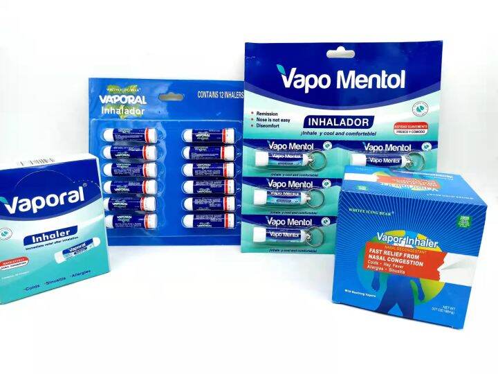 Vaporal Inhaler Nose Cold Cool Herbal Motion Sickness - sold per bundle ...
