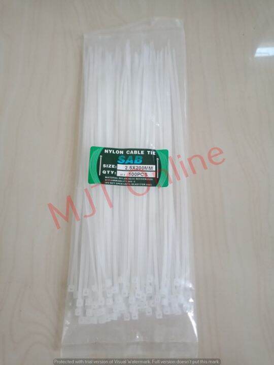 Kabel Ties Kabel Tis Cable Tie 2,5mm x 200mm Putih | Lazada Indonesia