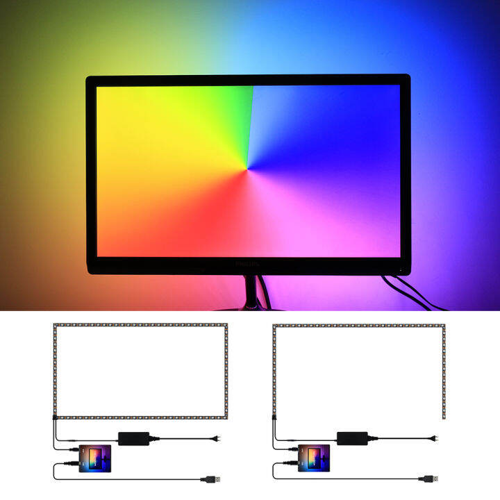DIY Ambient Computer Monitor Desktop PC Screen Backlight Lighting RGB ...
