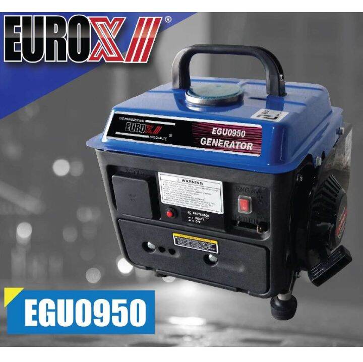 EuroX EGU0950 720W Max Output Portable Gasoline Generator Genset ...